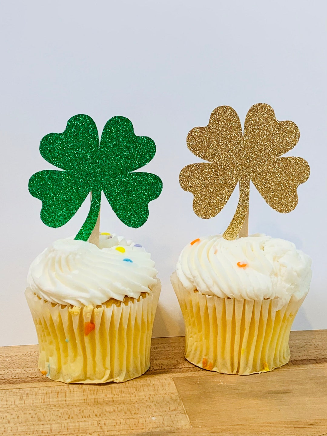 Saint Patrick's Day Cupcake Toppers - Shamrock Cupcake Toppers - St ...