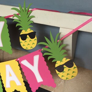 Pineapple Banner - Pineapple Birthday Decorations - Pineapple First ...
