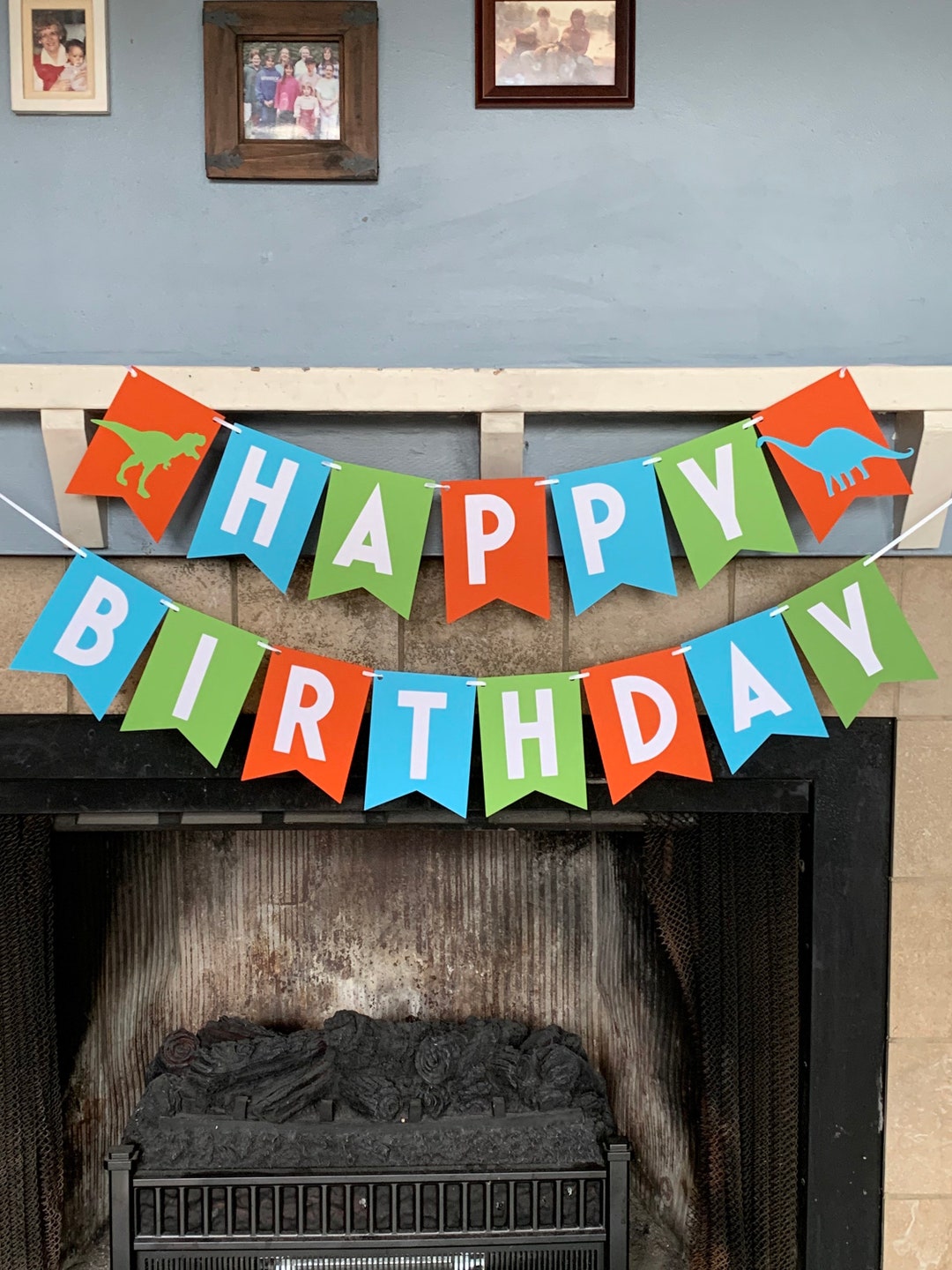 Dinosaur Birthday Banner - Dinosaur Party Decorations - Happy Birthday ...