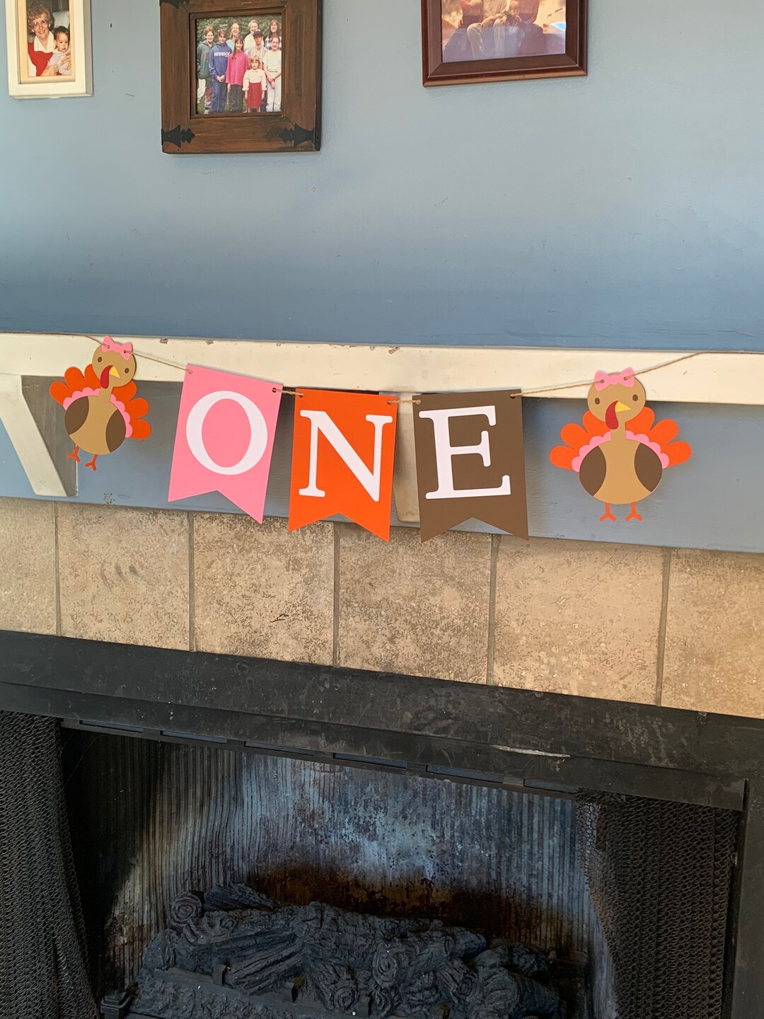 Girl Turkey Birthday Banner Turkey Birthday Banner Turkey 1st Birthday ...