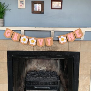 Groovy One Birthday Banner, Groovy Banner, Two Groovy Banner, Hippie ...