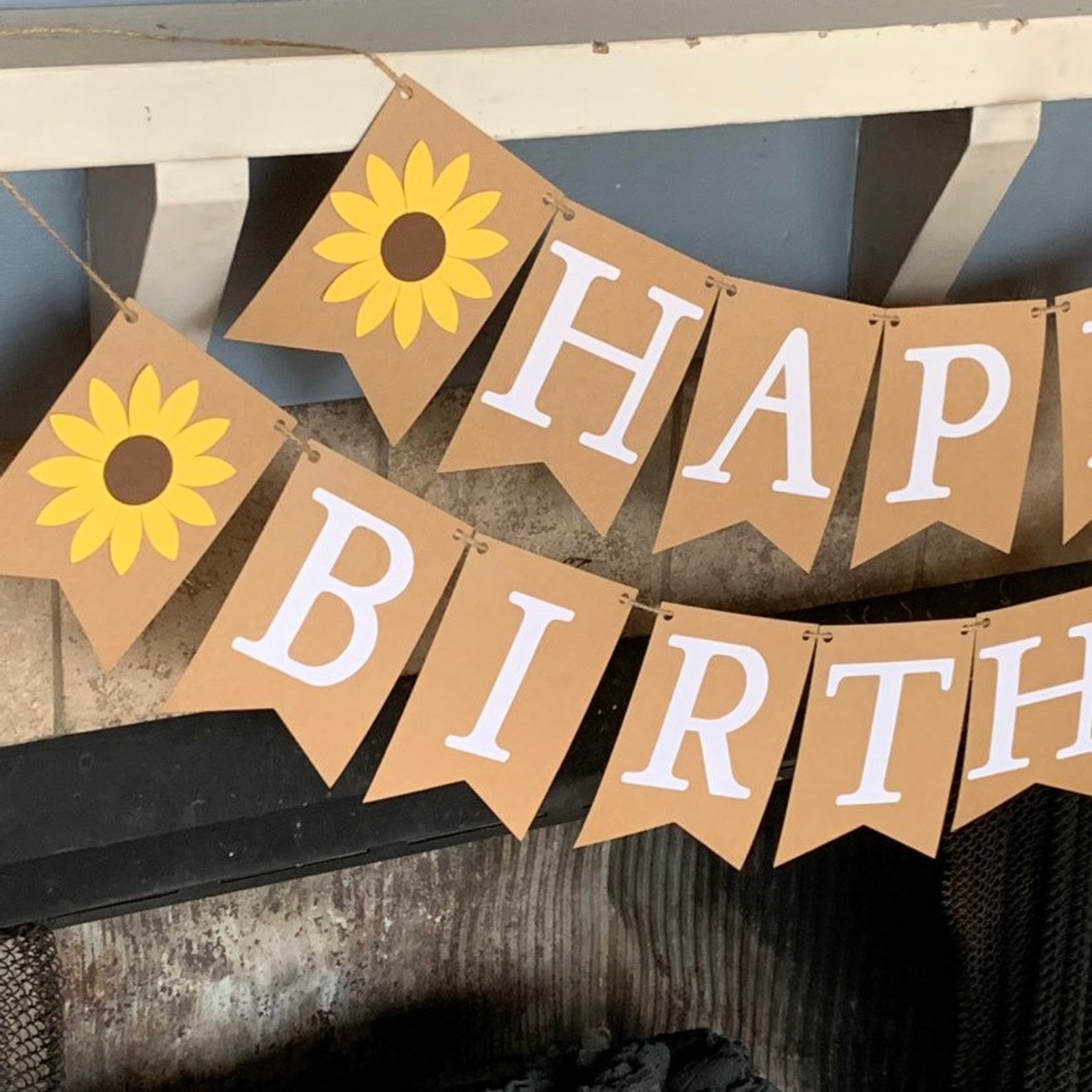 Sunflower Birthday Banner Sunflower Banner Sunflower Bridal - Etsy