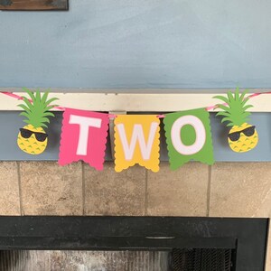 Pineapple Banner - Pineapple Birthday Decorations - Pineapple First ...