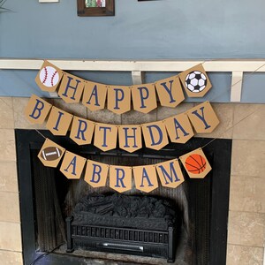 Sports Birthday Banner - Sports Birthday Decorations - Sports 1st ...
