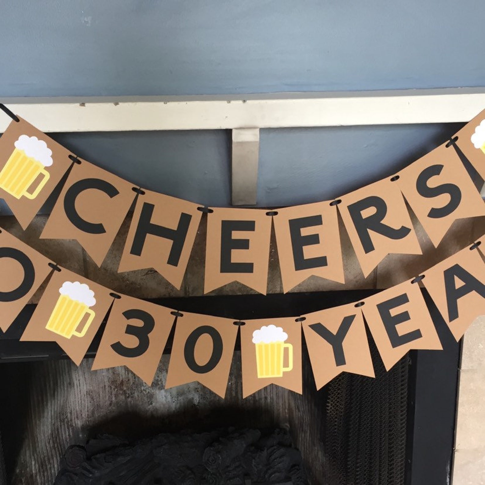 Cheers to 30 Years Banner - Birthday Banner- Birthday Decorations ...