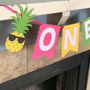 Pineapple Banner Pineapple Birthday Decorations Pineapple First ...