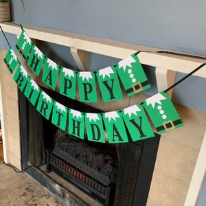 Elf Birthday Banner - Elf Birthday Party Decor - Christmas Party ...