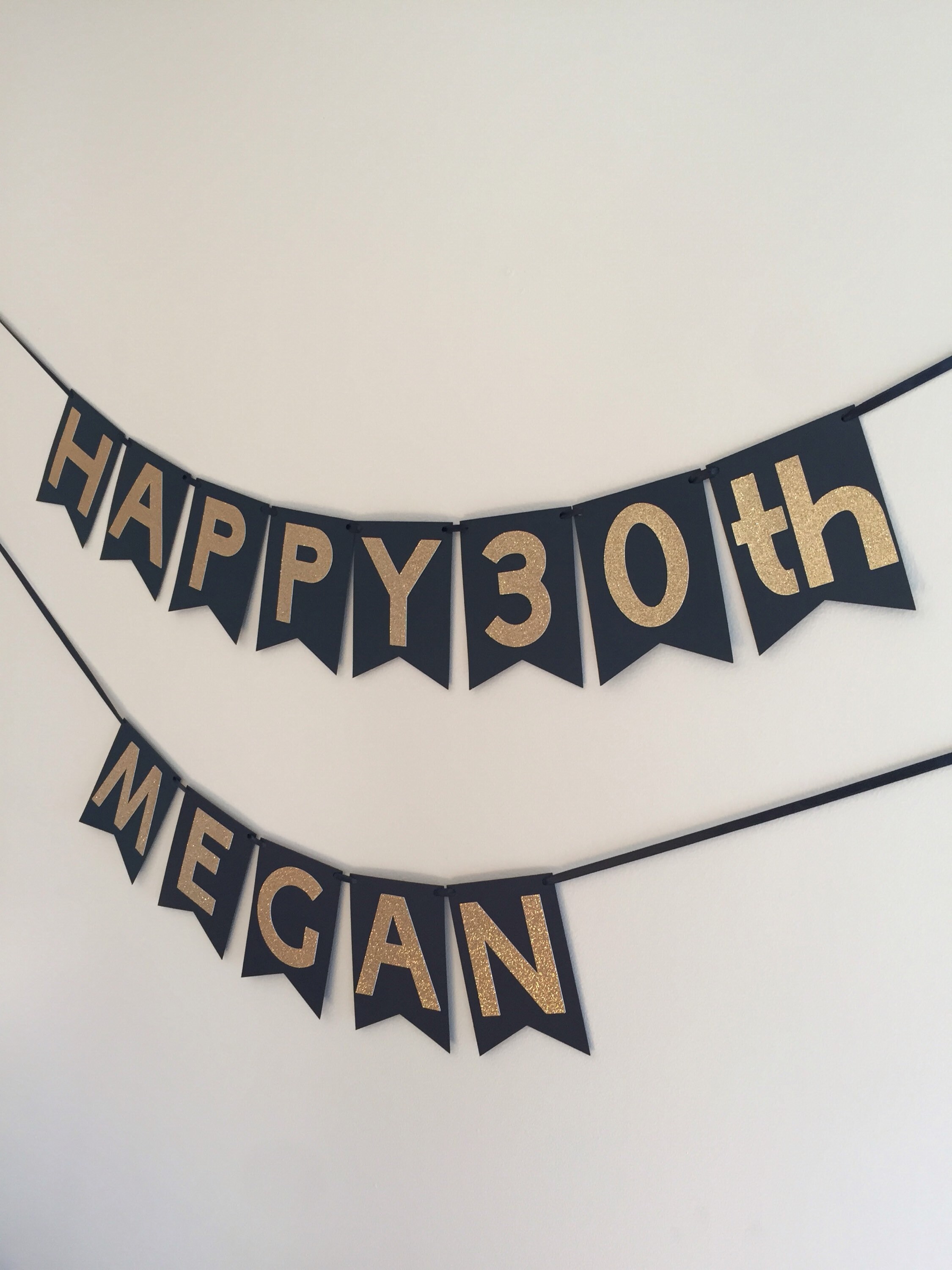 Happy 30th Banner 30th Birthday banner for him 40th | Etsy