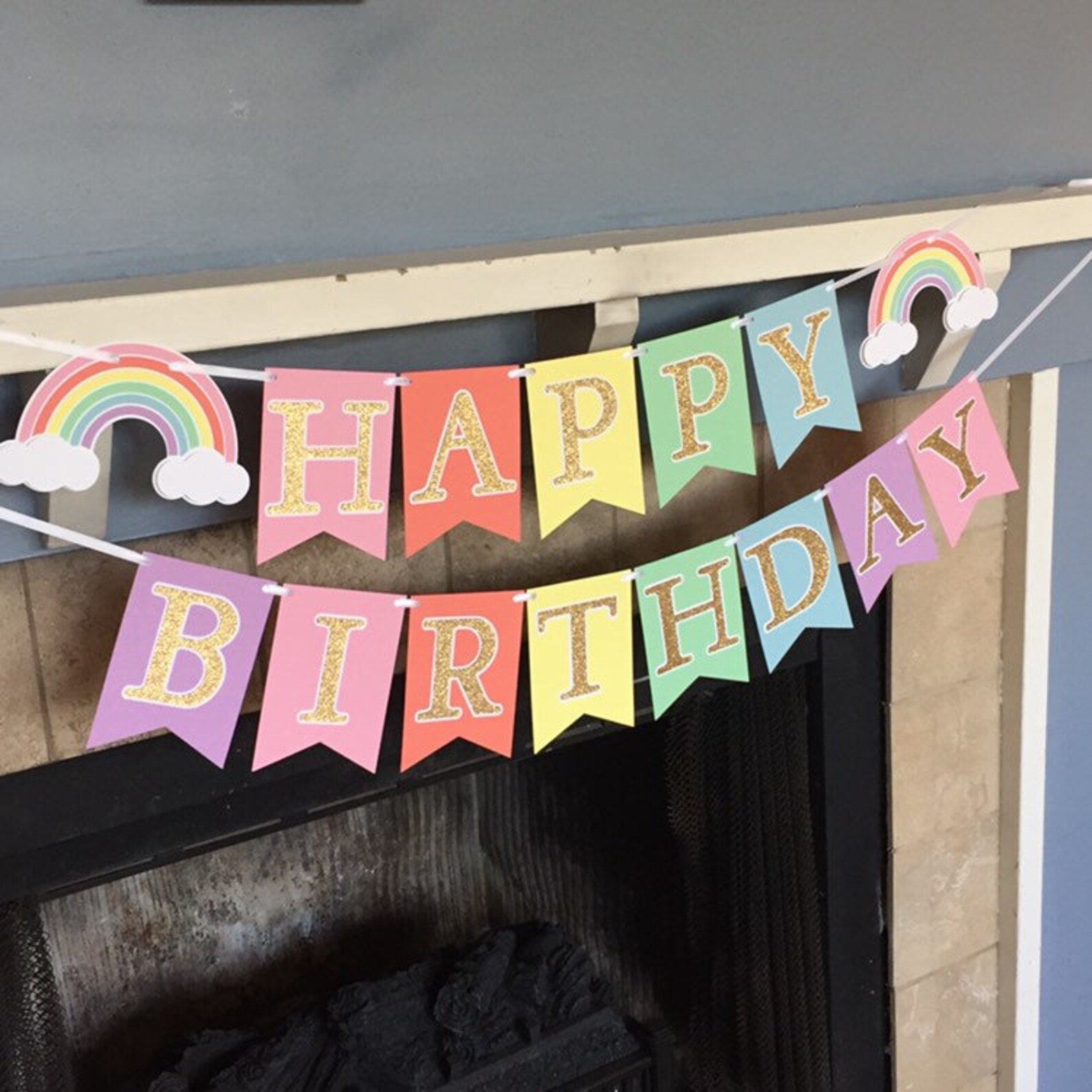 Rainbow Birthday Party Rainbow Banner Rainbow Baby Banner Rainbow ...