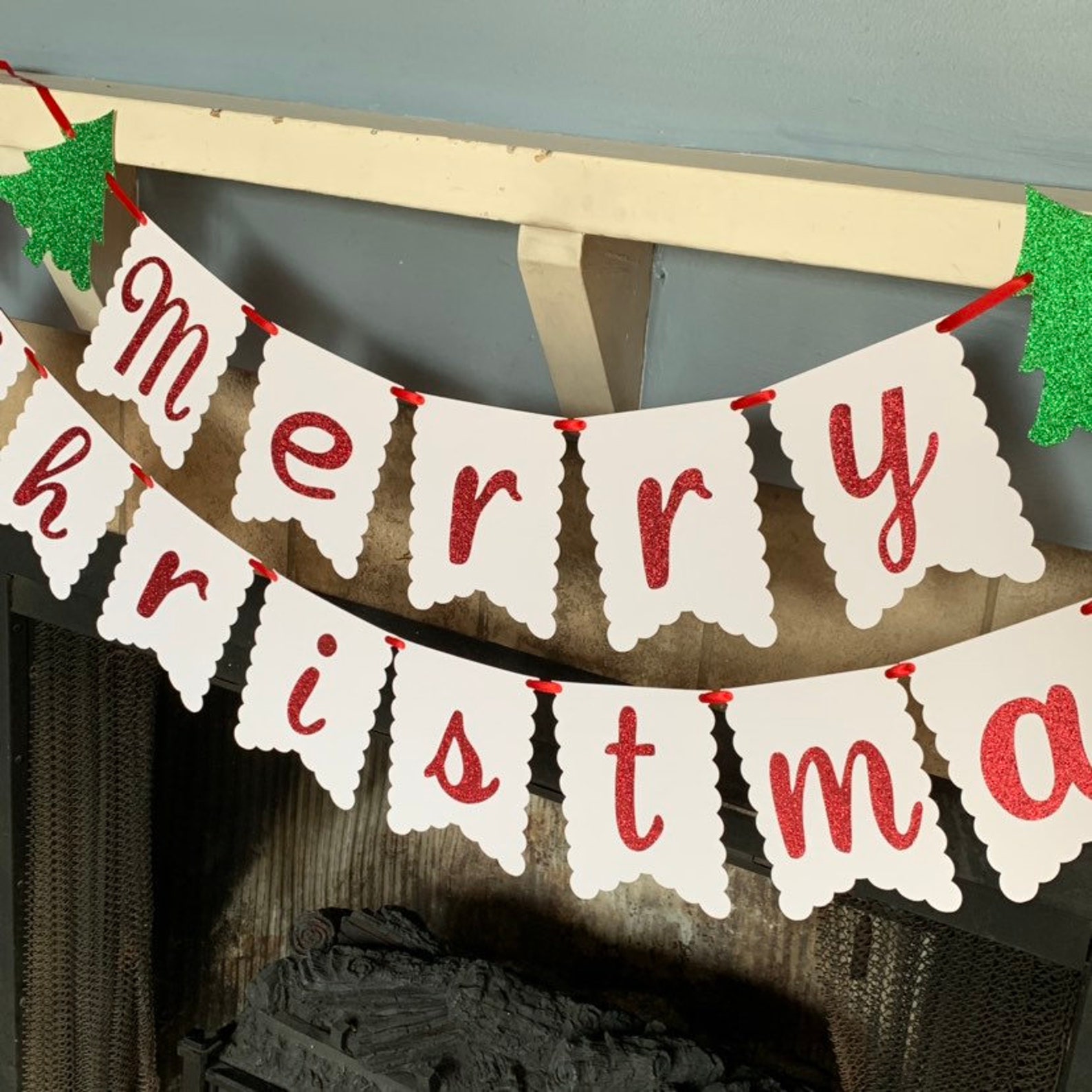 Merry Christmas Banner Christmas Decor christmas Birthday - Etsy
