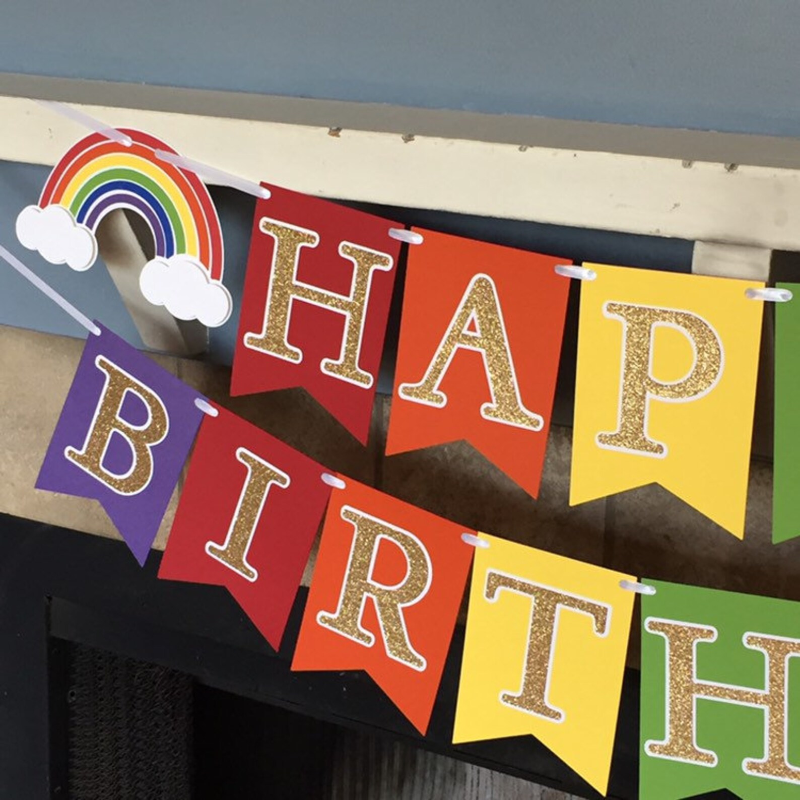 Rainbow Birthday Party Rainbow Banner Rainbow Baby Banner - Etsy