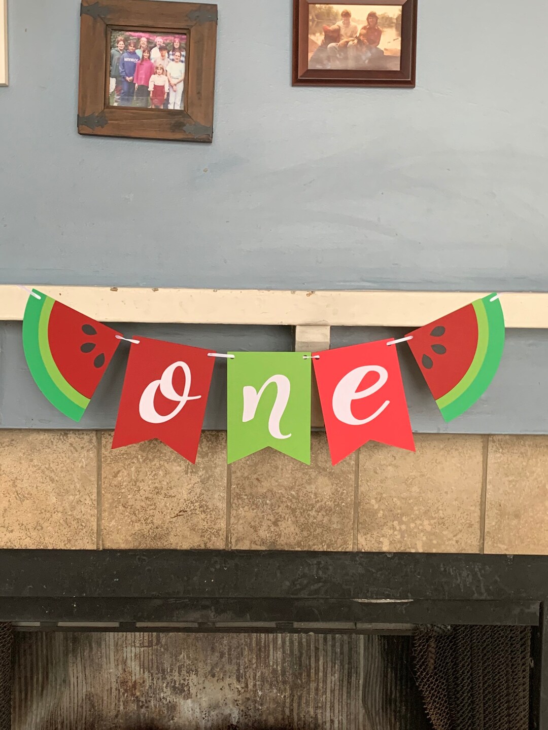 Watermelon Banner- One in a Melon Banner - Watermelon First Birthday ...
