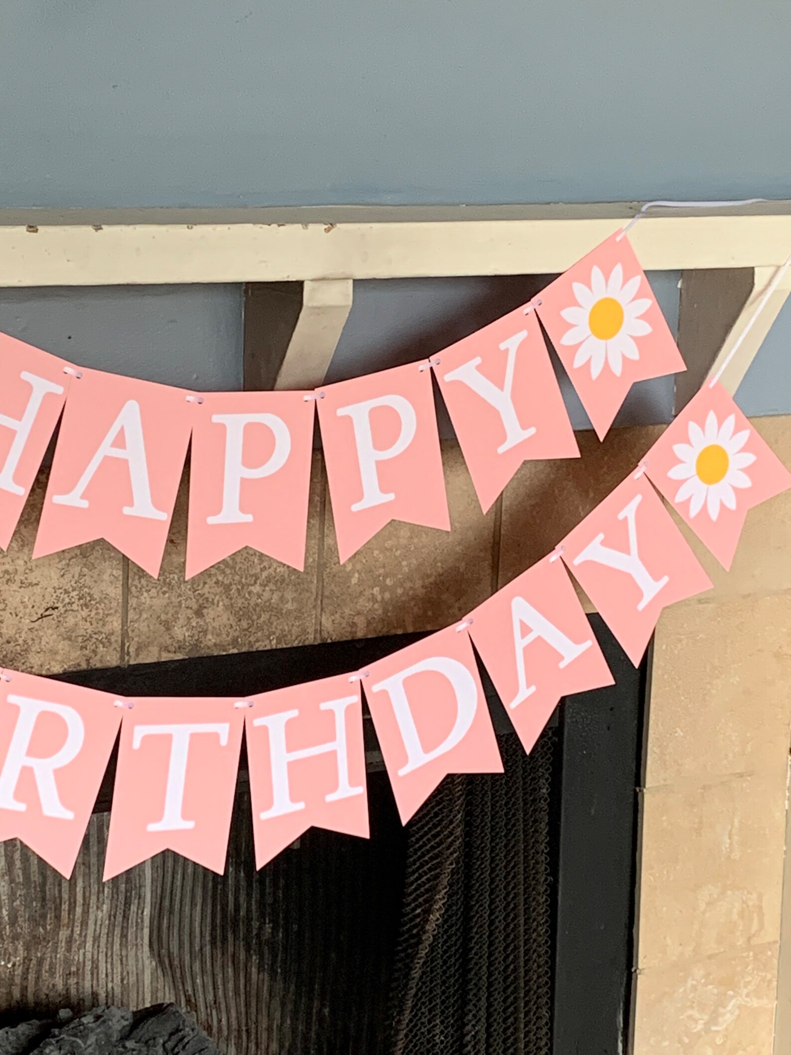 Daisy First Birthday Banner, Daisy Happy Birthday Banner, Daisy Party ...