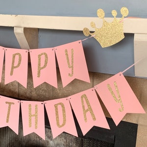 Princess Birthday Banner Princess First Birthday Banner - Etsy