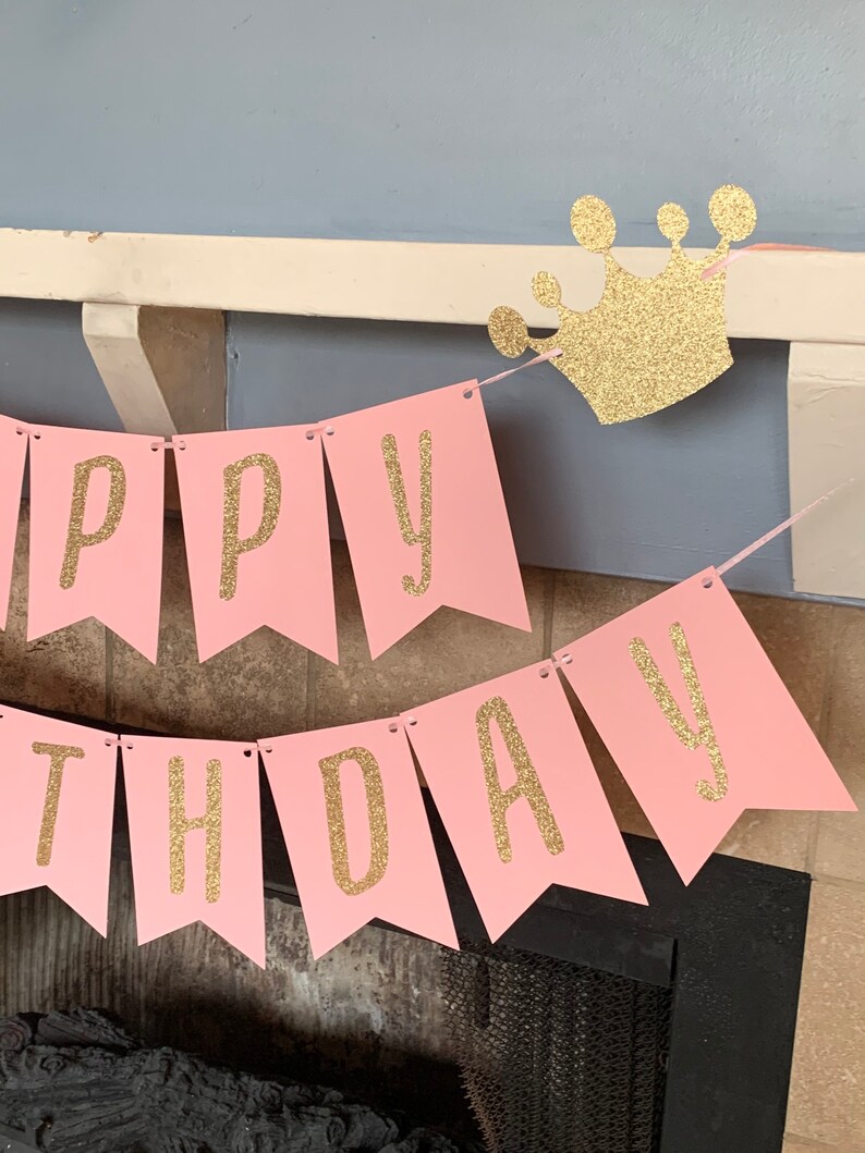 Princess Birthday Banner Princess First Birthday Banner - Etsy