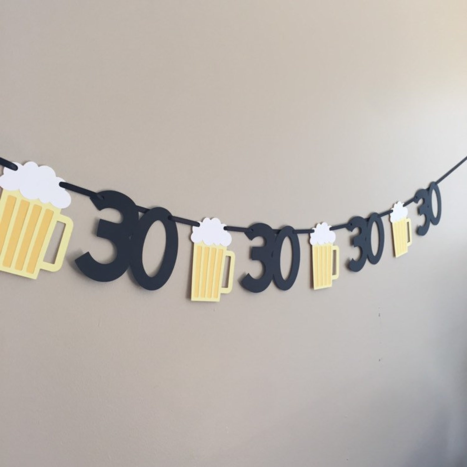 Beer Birthday Banner Beer Garland Cheers to 30 Years - Etsy