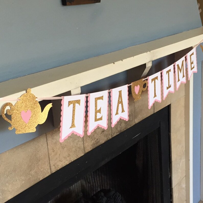 Tea Party Birthday Banner Princess Tea Party Tea for Two - Etsy