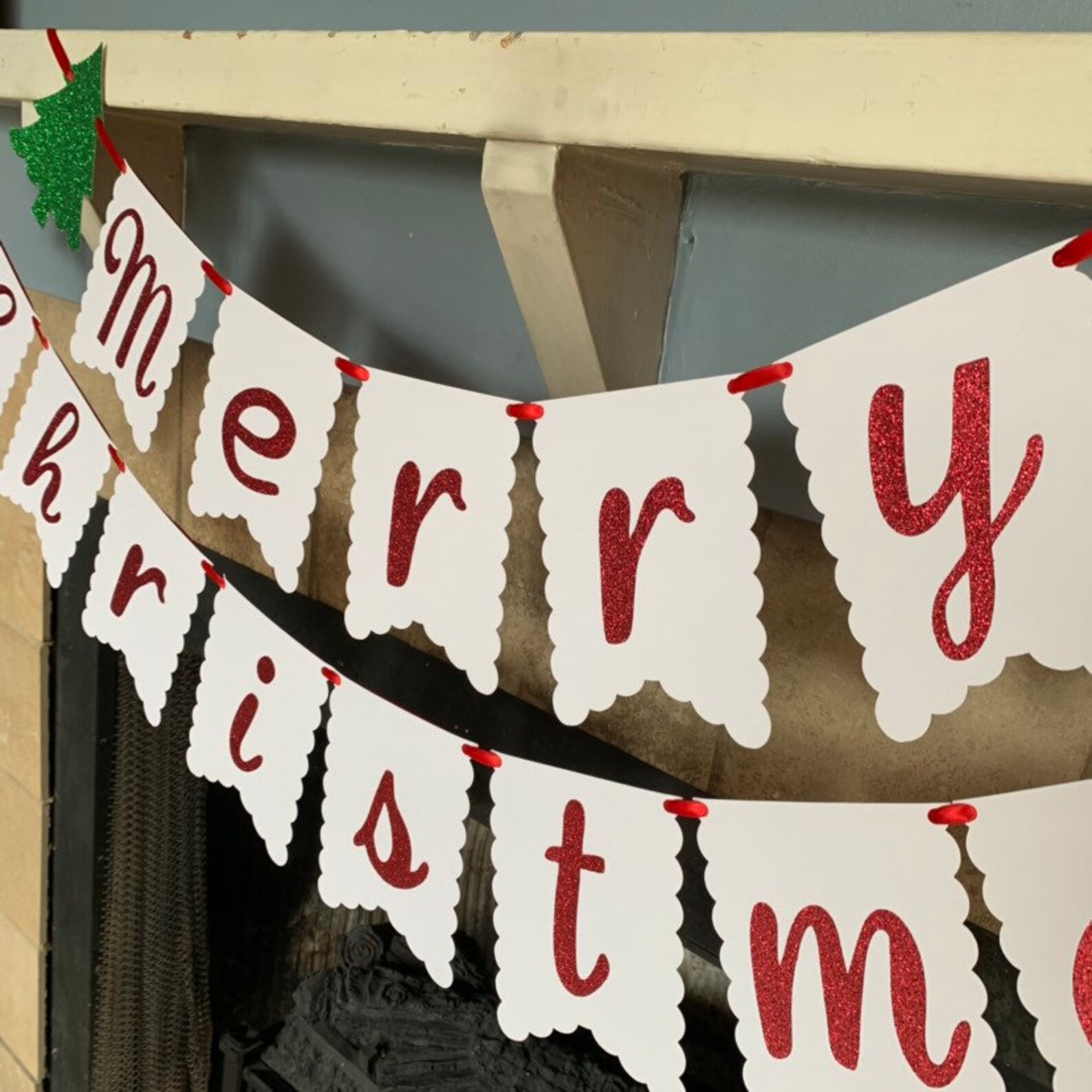 Merry Christmas Banner Christmas Decor christmas Birthday - Etsy