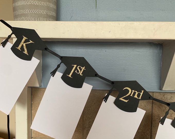 Graduation Photo Banner. Graduation Cap Yearly Picture Garland. Class ...