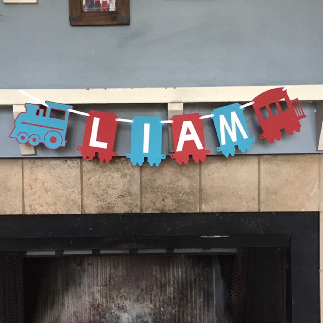 Train Name Banner -train Birthday Banner - Train Party Decorations ...