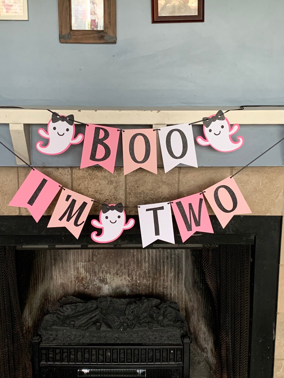 Pink Boo I’m Two Banner - Pink Halloween Decorations Girl - Pink ...