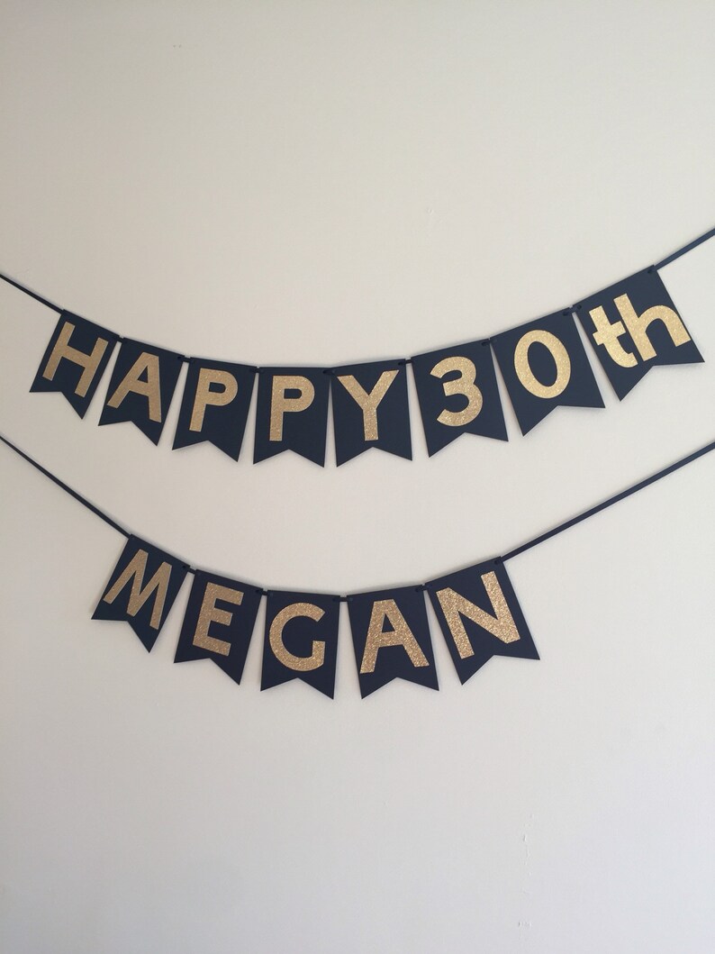 Happy 30th Banner 30th Birthday Banner for Him 40th - Etsy