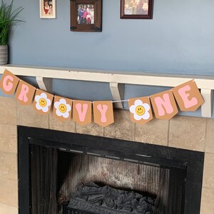 Groovy One Birthday Banner, Groovy Banner, Two Groovy Banner, Hippie ...