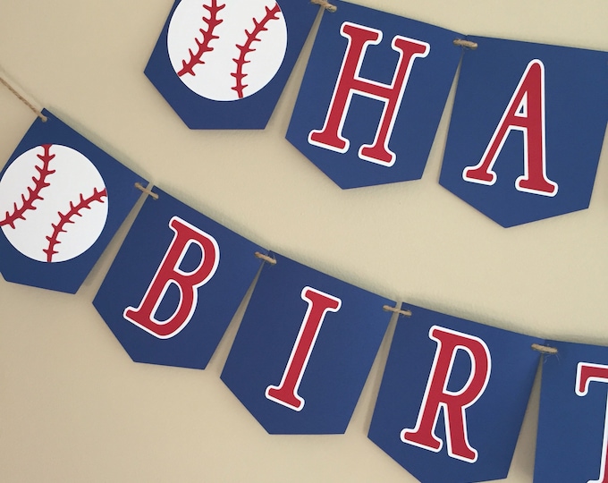 Baseball Birthday Banner Baseball First Birthday Banner - Etsy