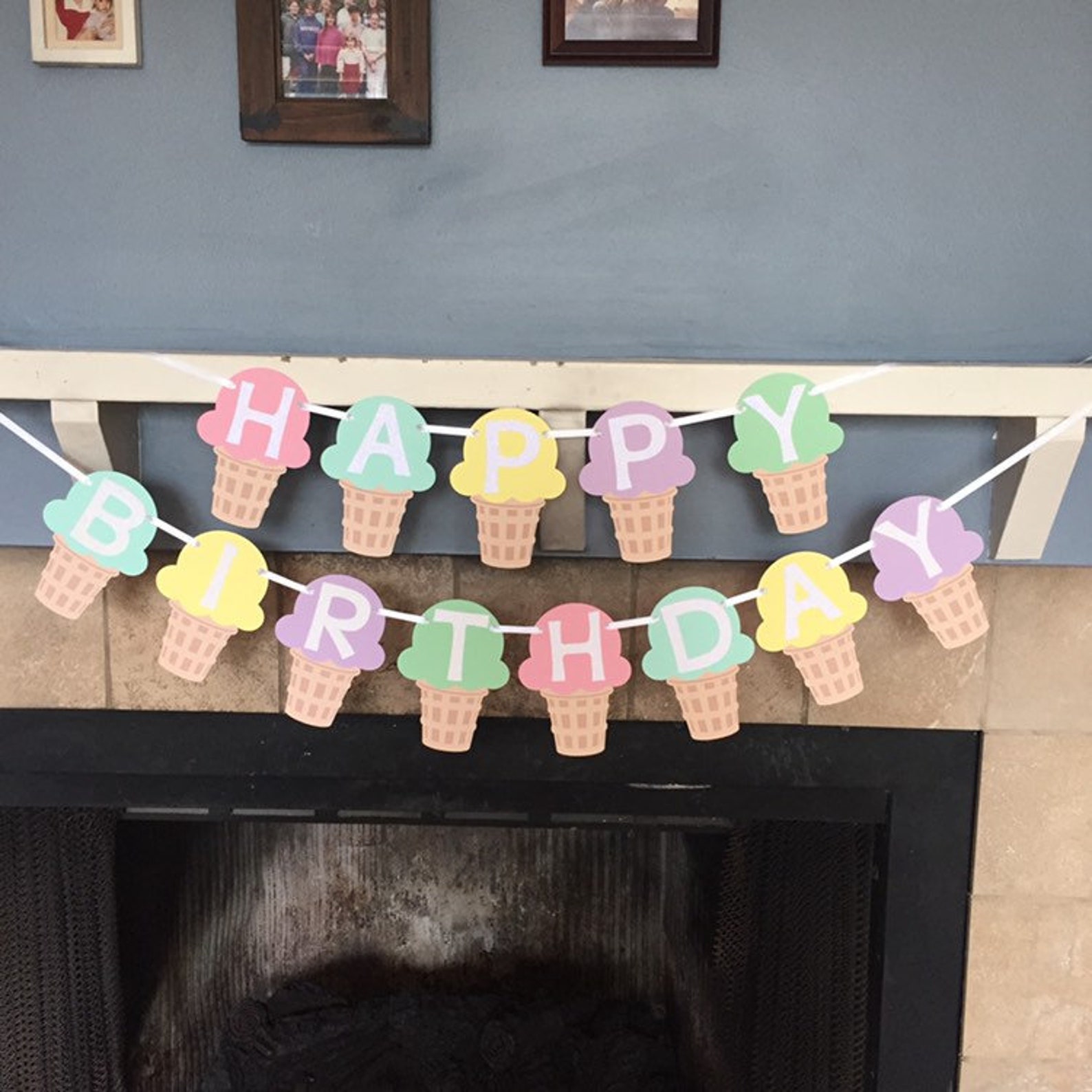 Ice Cream Birthday Banner - Ice Cream Birthday Party - Summer Birthday ...