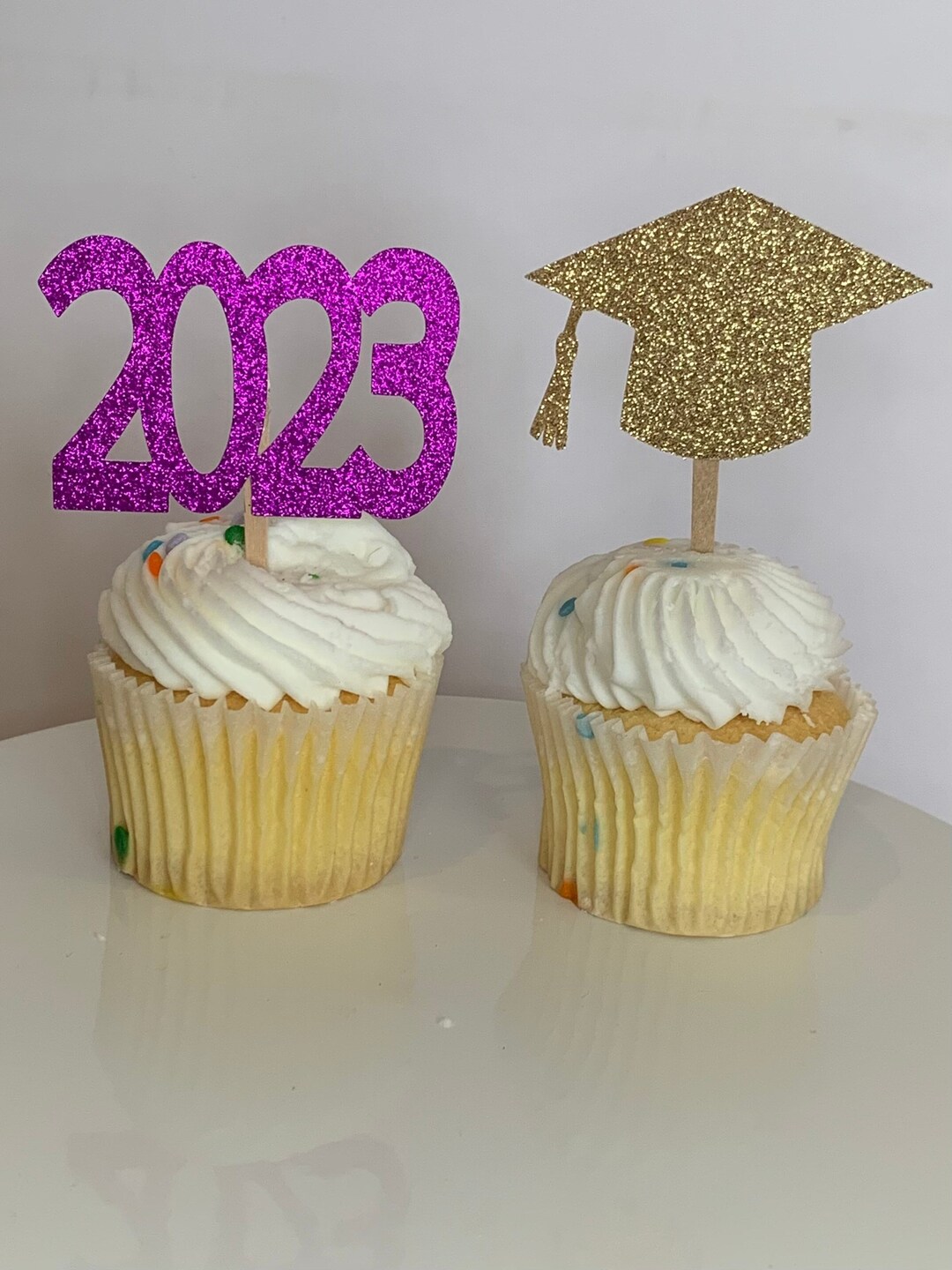 2023 Graduation Cap Cupcake Toppers, 2023 Cupcake Toppers, Graduation ...
