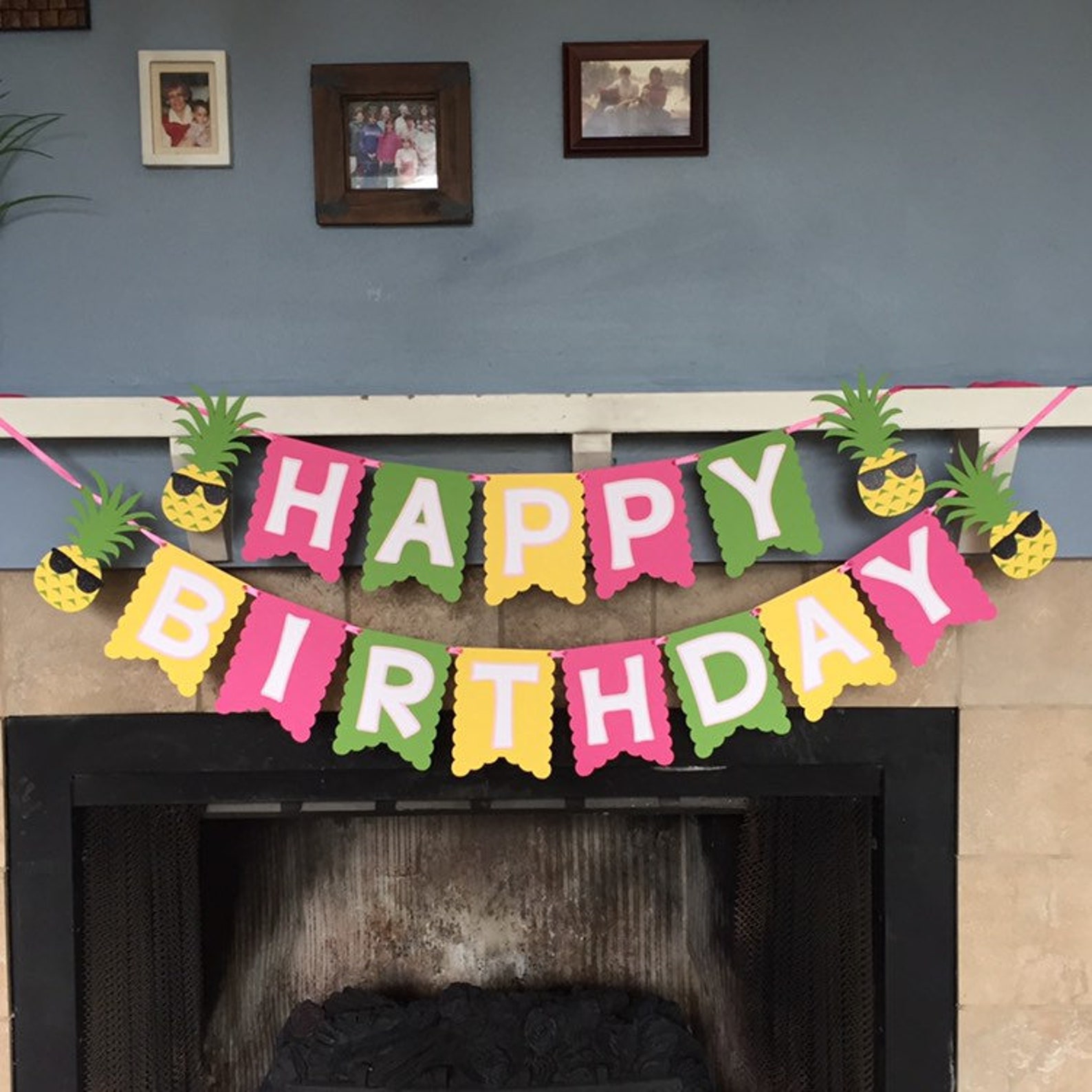 Pineapple Banner Pineapple Birthday Decorations Pineapple | Etsy