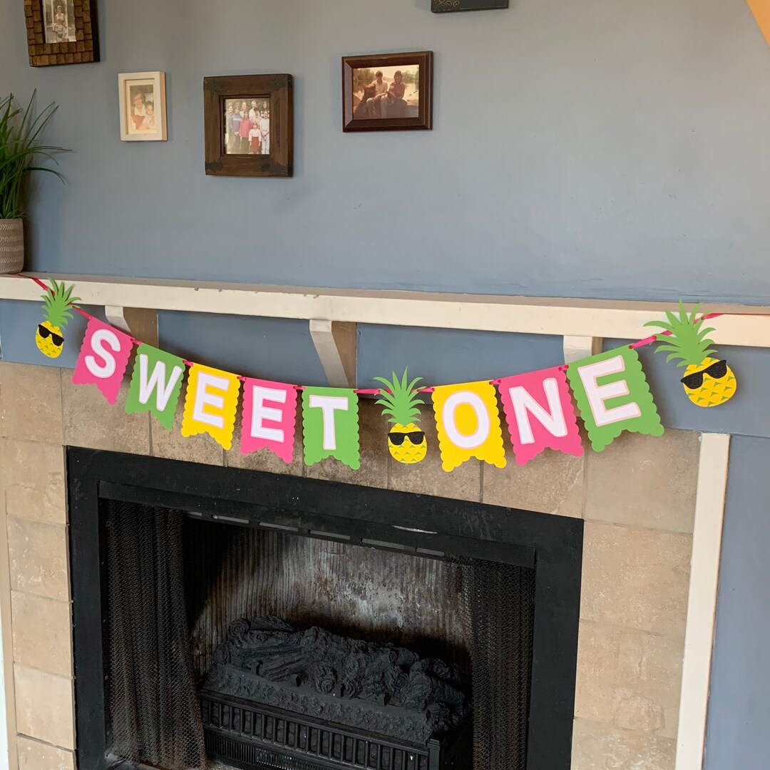 Pineapple Banner - Pineapple Birthday Decorations - Pineapple First ...