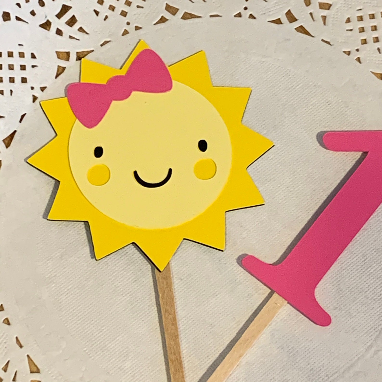 Sunshine Cupcake Toppers - Sunshine Cake Topper - You Are My Sunshine ...