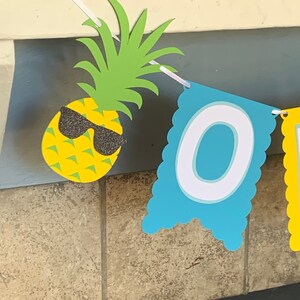Pineapple Banner - Pineapple Birthday Decorations - Pineapple First ...