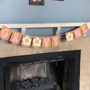 Groovy One Birthday Banner, Groovy Banner, Two Groovy Banner, Hippie ...