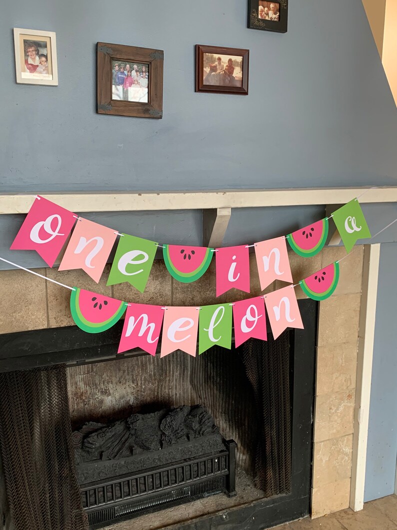 One in a Melon Banner Watermelon Banner Watermelon First - Etsy