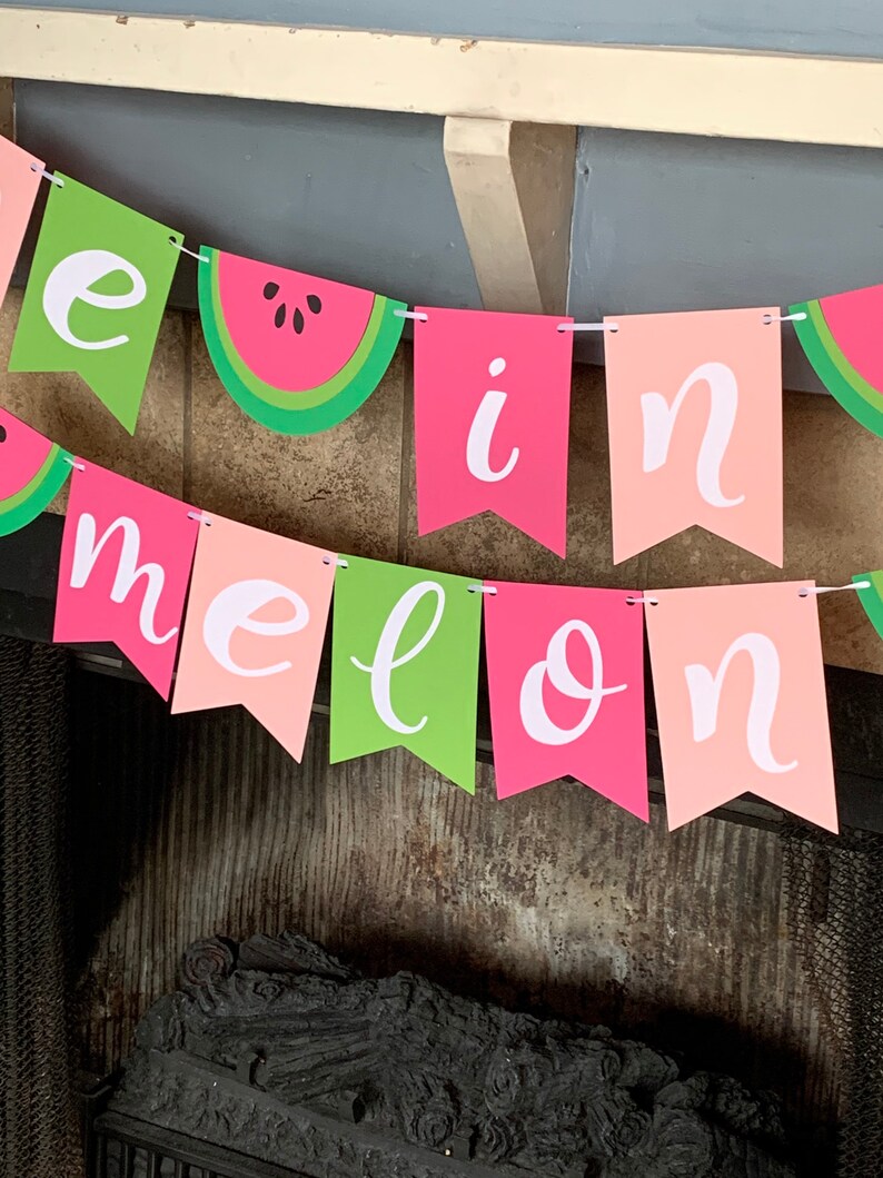 One in a Melon Banner Watermelon Banner Watermelon First - Etsy