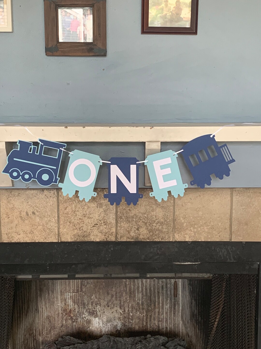 Train Highchair Banner - Train Birthday Banner - Train Party ...