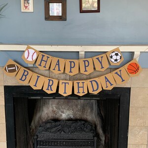 Sports Birthday Banner - Sports Birthday Decorations - Sports 1st ...