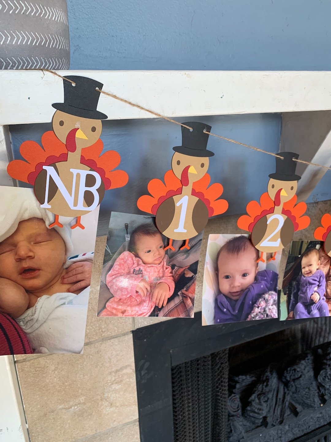 Turkey Photo Banner - Turkey Milestone Banner - Turkey Birthday Banner ...