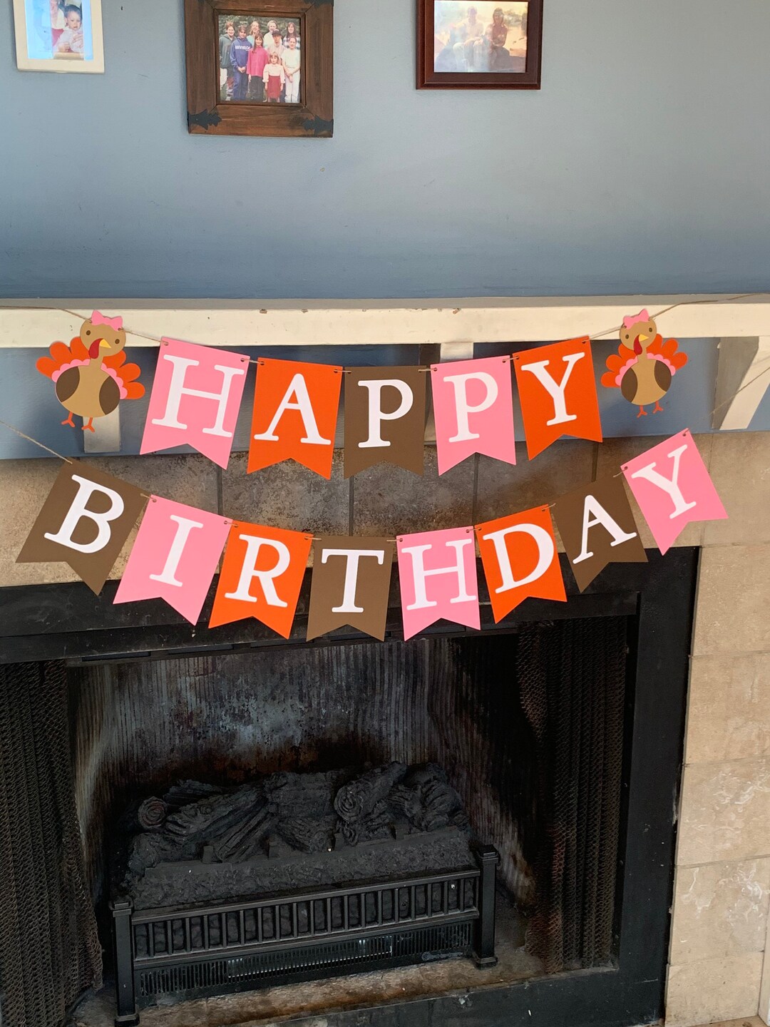 Girl Turkey Birthday Banner - Turkey 1st Birthday Banner - Turkey ...