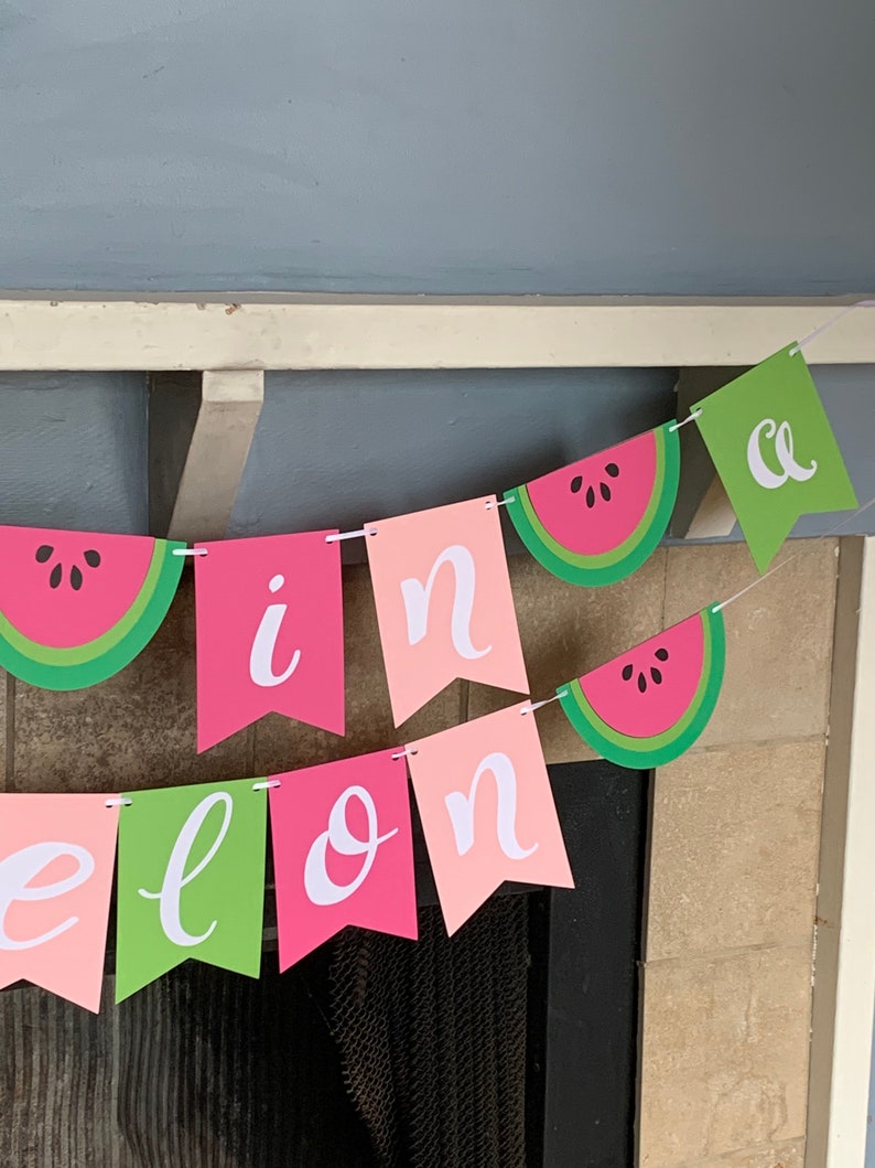 One in a Melon Banner Watermelon Banner Watermelon First - Etsy