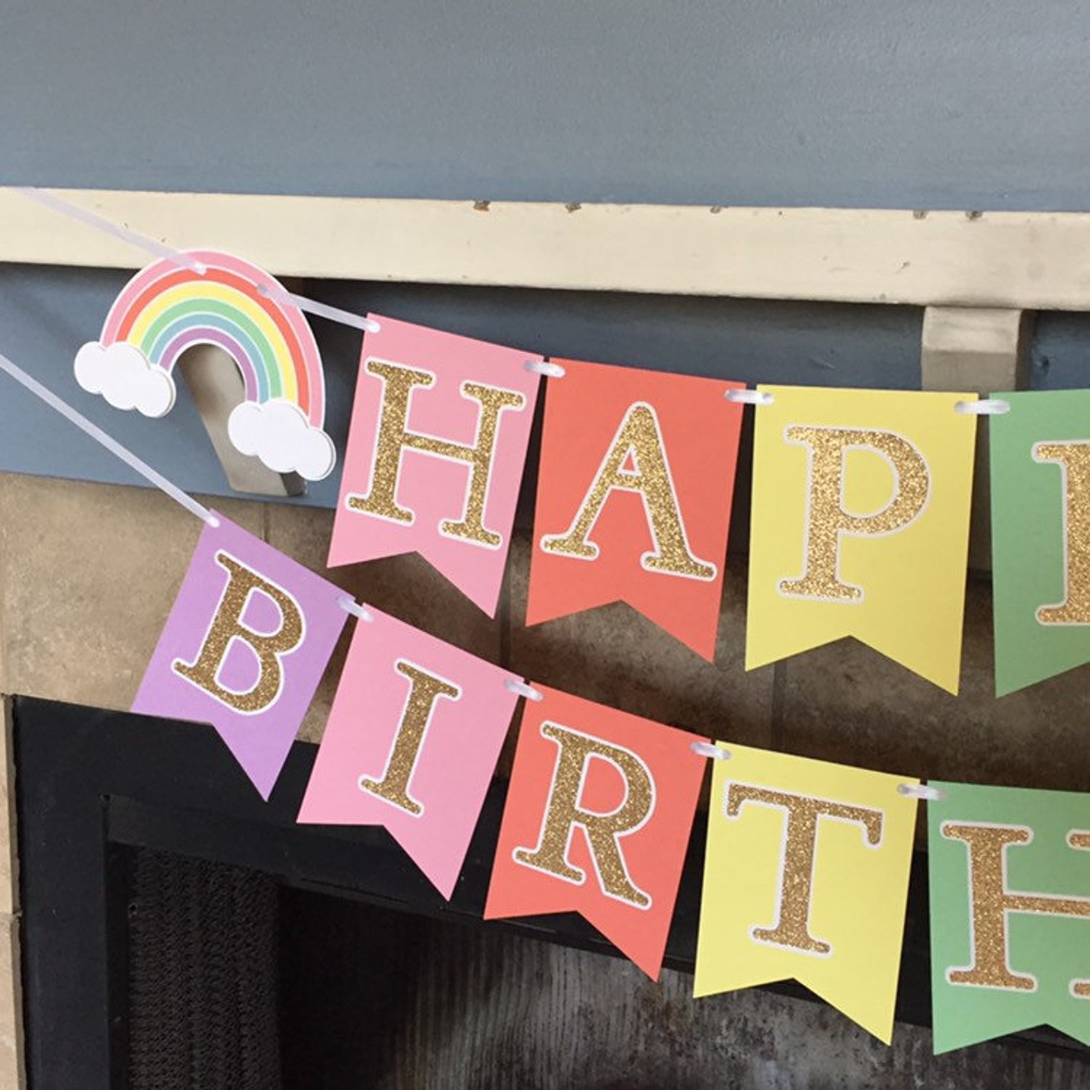 Rainbow Birthday Party Rainbow Banner Rainbow Baby Banner Rainbow ...