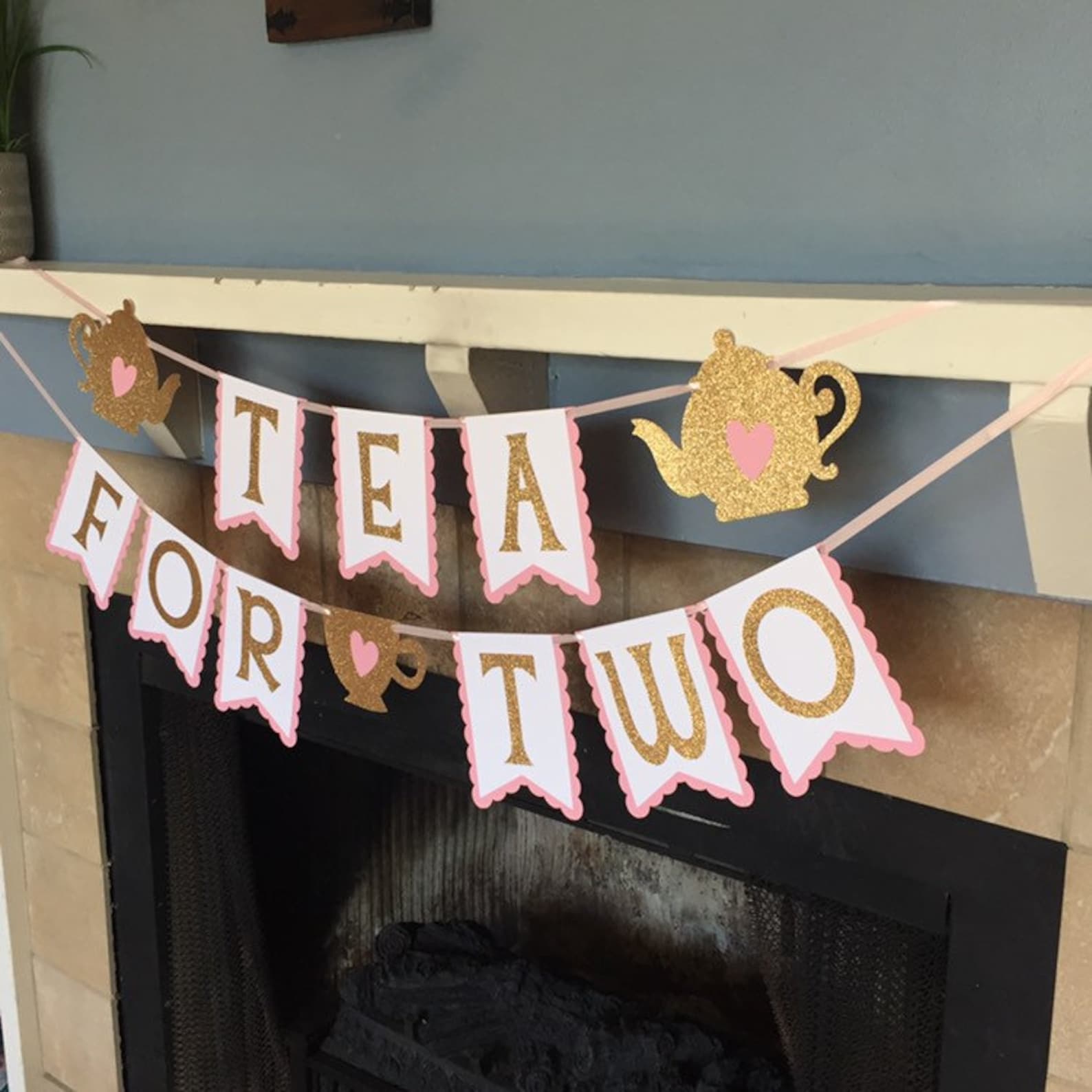 Tea Party Birthday Banner Princess Tea Party Tea for Two - Etsy