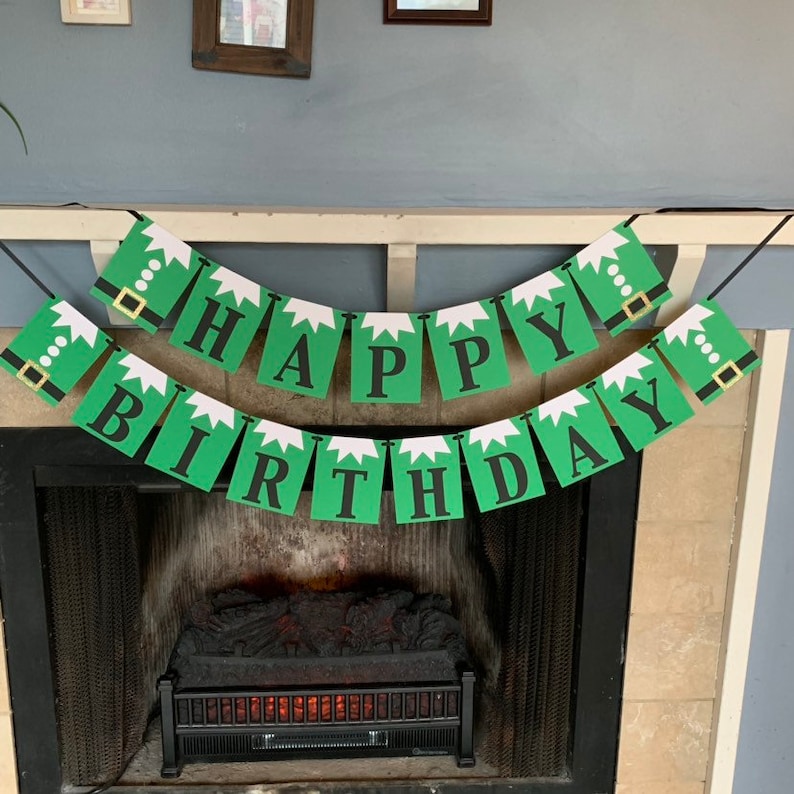 Elf Birthday Banner Elf Birthday Party Decor Christmas - Etsy