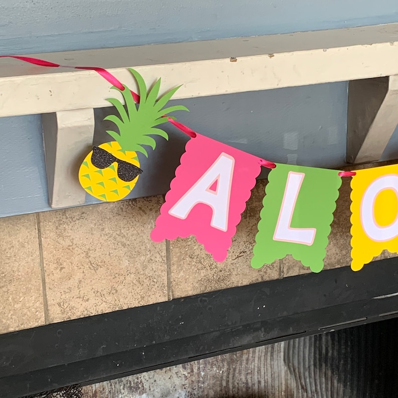 Pineapple Banner - Pineapple Birthday Decorations - Pineapple First ...