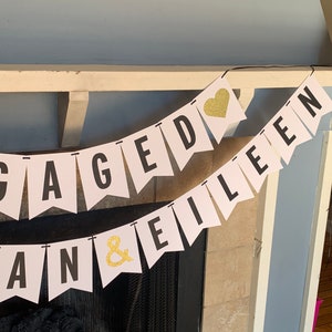 Engaged Banner, Engagement Party Decor, Bridal Shower Banner, Bridal ...