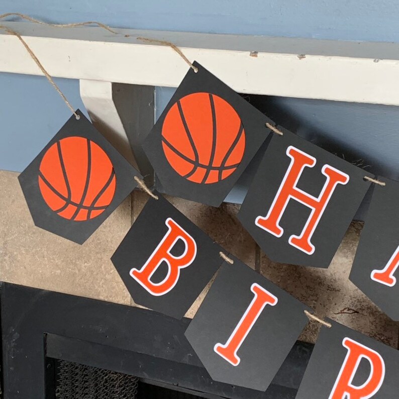Basketball Birthday Banner Basketball Birthday Decorations - Etsy