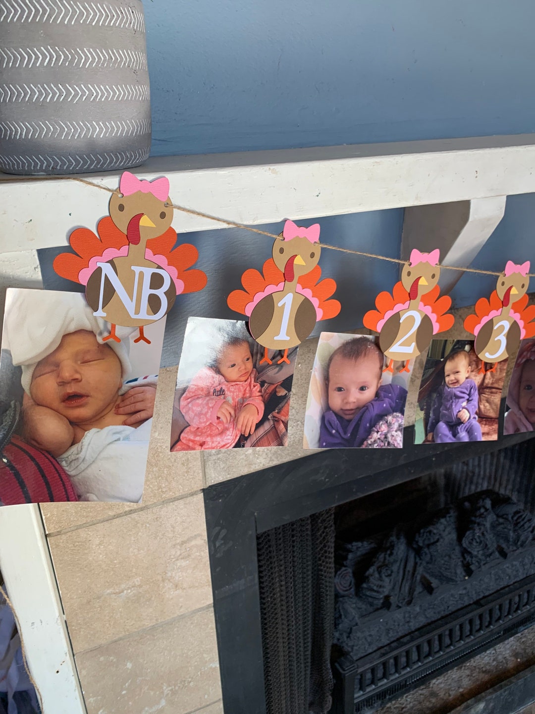 Girl Turkey Photo Banner - Girl Turkey Milestone Banner - Turkey ...