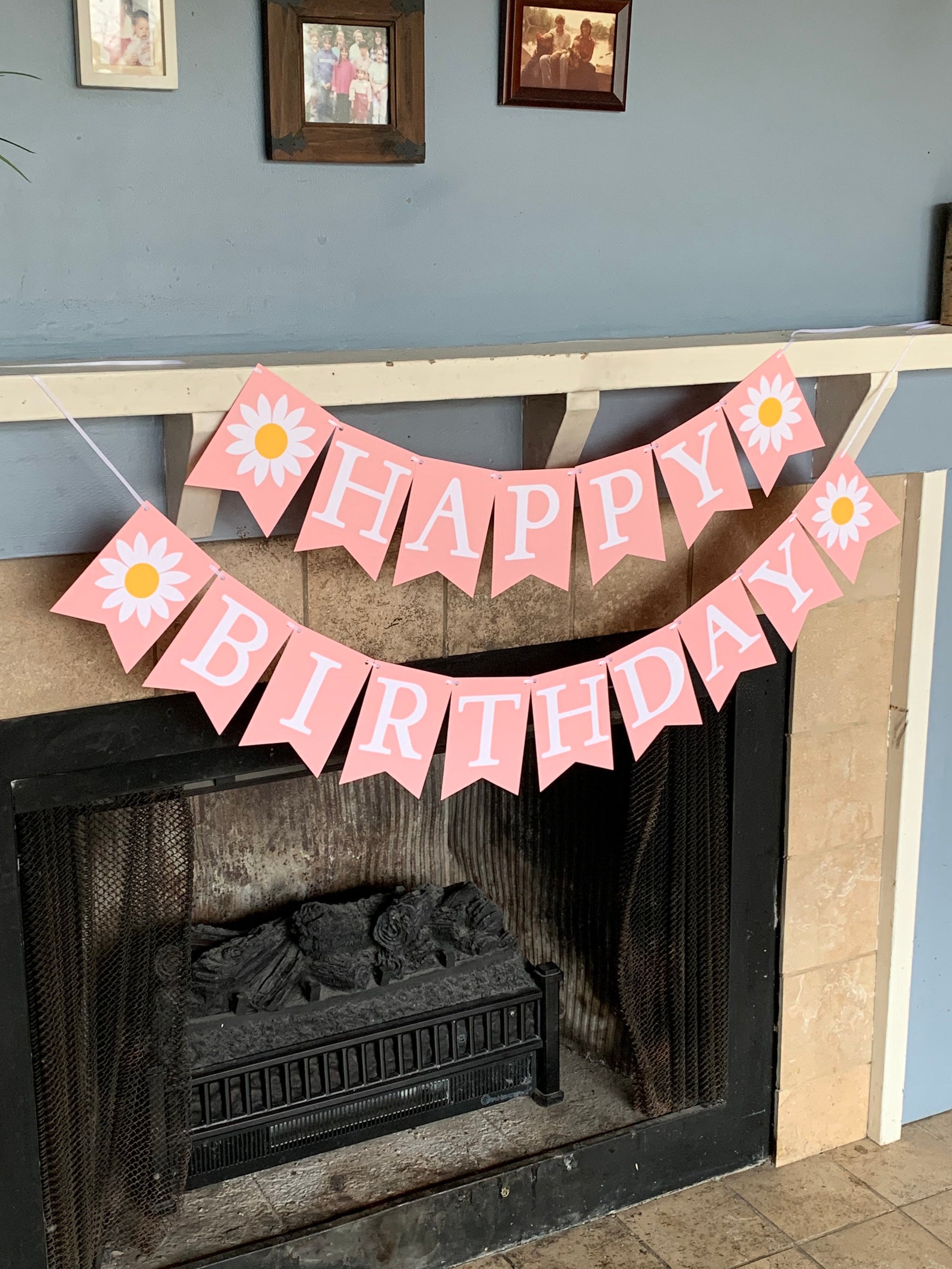 Daisy First Birthday Banner, Daisy Happy Birthday Banner, Daisy Party ...